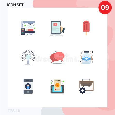 Flat Color Pack Of 9 Universal Symbols Of Retrieval Informational Tutorial Information Ice
