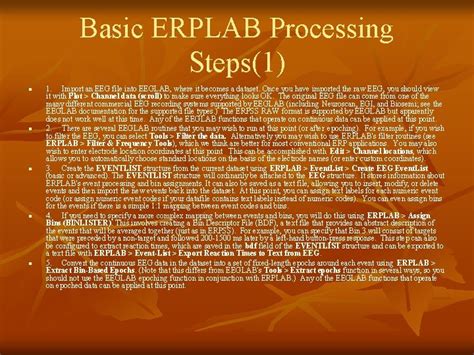 ERPLAB INTRODUTION ERPLAB Introduction N N ERPLAB Contains