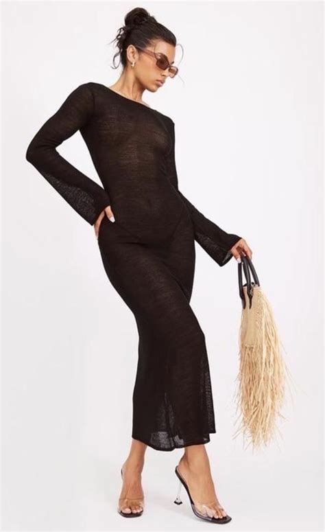 Плаття довге максі прозоре з відкритою спинкою спляжне на пляж — ціна 760 грн у каталозі