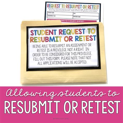 Allowing Students To Resubmit Or Retest Presto Plans