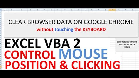 Mouse Position Click Moves Using Excel Vba Youtube