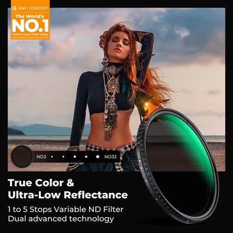 55mm True Color And Ultra Low Reflection Variable Nd Lens Filter Nd2 32