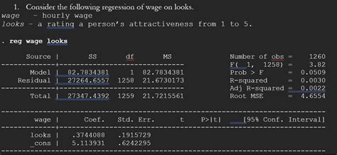 Solved Consider The Following Regression Of Wage On Chegg