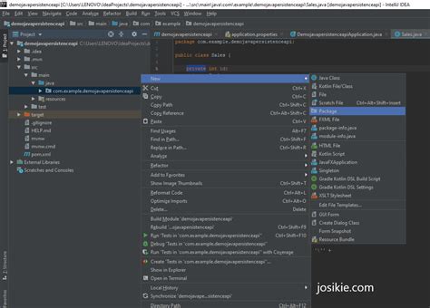 tutorial spring boot jpa dengan satu entities josi kie