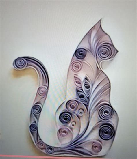 Paper Quilling Patterns Printables Cat Quilling Template Quilling
