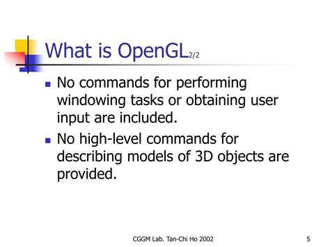 Ppt Introduction To Opengl Powerpoint Presentation Free Download