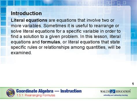 Rearranging Formulas Ppt For 8th 10th Grade Lesson Planet