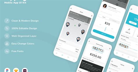 Tipping And Calculator Mobile App Ui Kit Ux And Ui Kits Ft Tipping And Chart Envato