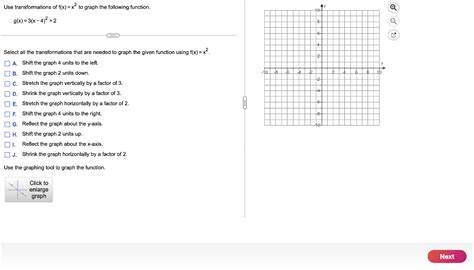Solved Use Transformations Of F X X To Graph The Following Chegg