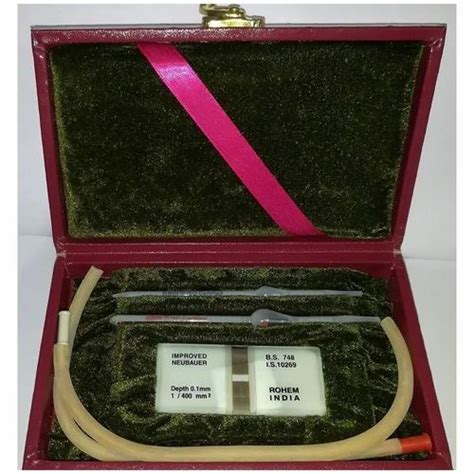 Semi Automatic Heamocytometer Rbc Wbc Counting Chamber 2 Part At