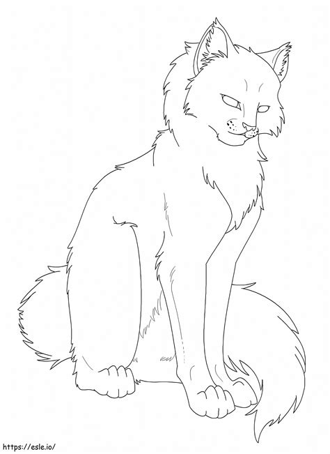 Amazing Warrior Cat Coloring Page
