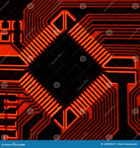 Electrical Board With A Microprocessor Stock Image Image Of Concept Hardware 104002507