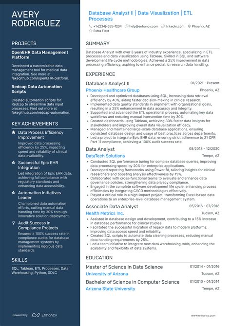 8 Database Analyst Resume Examples And Guide For 2025