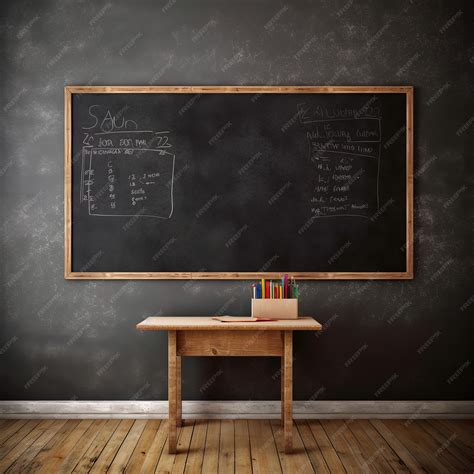 Premium Ai Image Blackboard In A Classroom