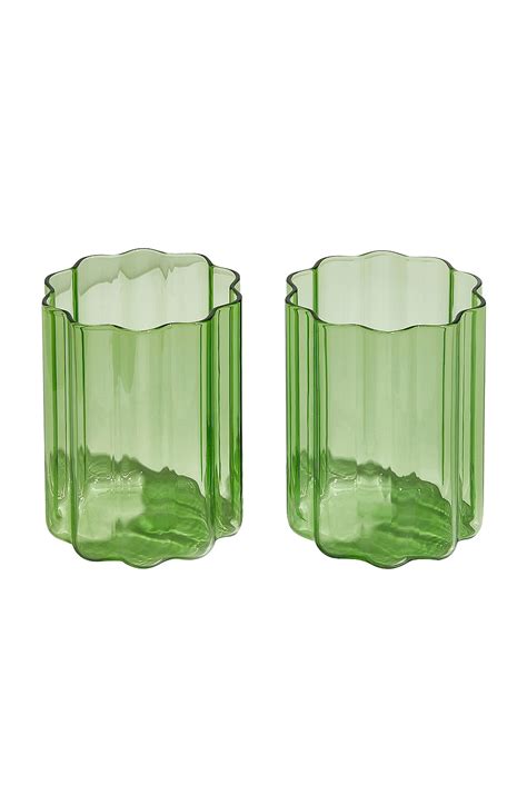 Fazeek Wave Glasses Set Of 2 In Green Revolve