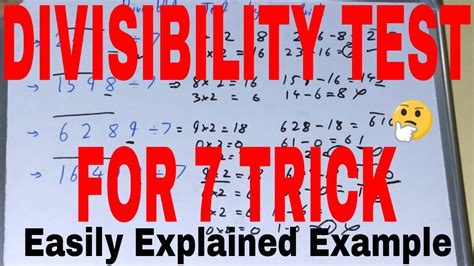Divisibility Rule For 7divisibility Tricks For 7how To Check Whether