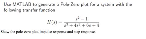 Plot Poleszeros Diagram Of A Function Matlab