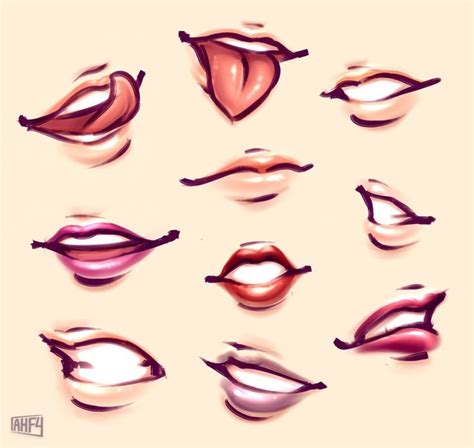 Как нарисовать губы в стиле аниме Фото подборки 2