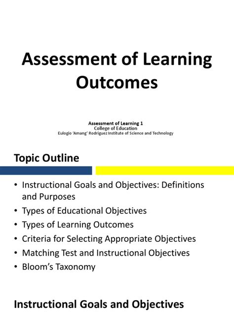 Lesson 2 Assessment Of Learning Outcomes Pdf Educational
