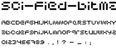 Sci Fied Bitmap Font Sci Fied Bitmap Font