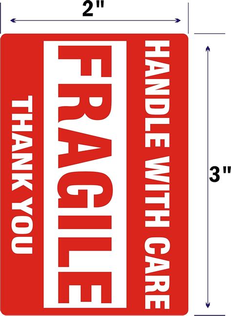 Buy Rolls Labels X Fragile Stickers Handle With Care Warning Packing Shipping