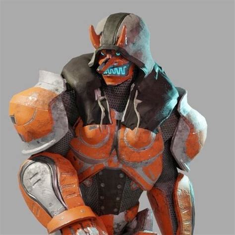 3d model tengu robot vr ar low poly rigged cgtrader