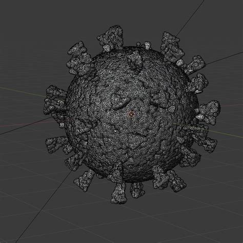 코로나 바이러스 3d 모델 5 Blend Obj Free3d