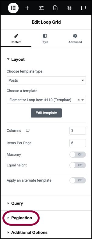 Paginate Your Loop Elementor