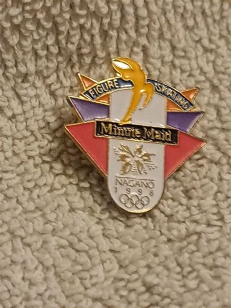 Minute Maid Figure Skating Nagano Winter Olympic Games Souvenir Pin Picclick Au