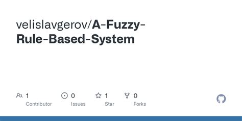 GitHub Velislavgerov A Fuzzy Rule Based System