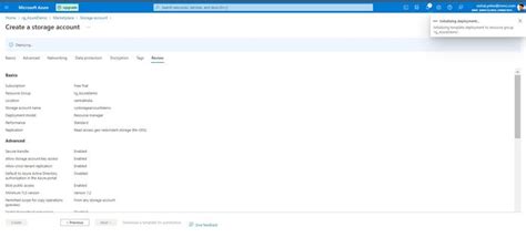 Creating An Azure Storage Account