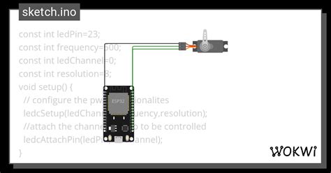 Servo Motar Wokwi Esp32 Stm32 Arduino Simulator