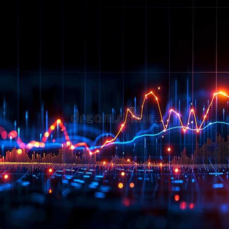 Graph Chart With A Contemporary Line Visually Appealing Image Stock Illustration Illustration