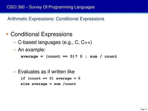 Ppt Csci 360 Survey Of Programming Languages Powerpoint Presentation