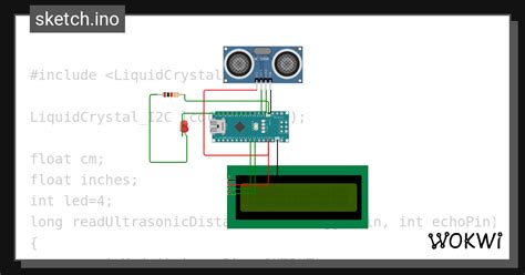 Ultraschall Sensor With Led Wokwi Esp32 Stm32 Arduino Simulator