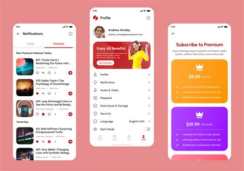 hearme music streaming and podcast app ui kit for flutter