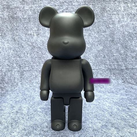 Дизайнерська іграшка беарбрік 28 см чорний статуетка Bearbrick 400 Black Bearbrick — ціна
