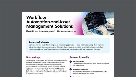 Workflow Automation And Asset Management Solutions Insight