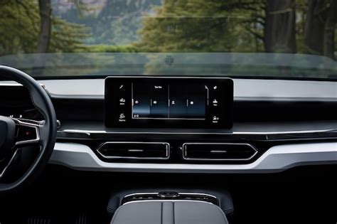Premium Photo Car Touchscreen Displaying White Screen