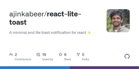 GitHub Ajinkabeer React Lite Toast A Minimal And Lite Toast Notification For React