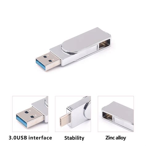 Type C Dual USB 3 0 Flash Drive 32GB Portable U Disk External Storage Memory Stick Data Storage