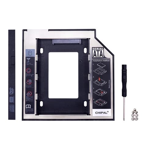 Mm Mm SATA HD Hard Disk Drive Enclosure SSD Case Box For CD ROM DVD ROM Optical Bay