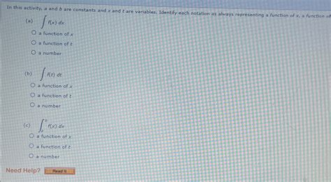 Solved In This Activity A And B Are Constants And X And T Chegg Com