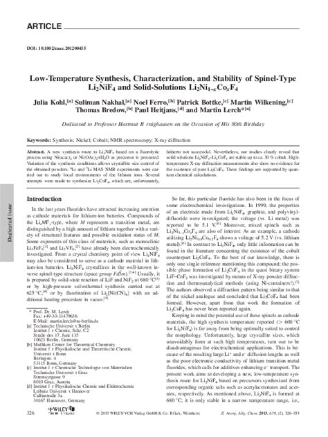 Pdf Low Temperature Synthesis Characterization And Substrate