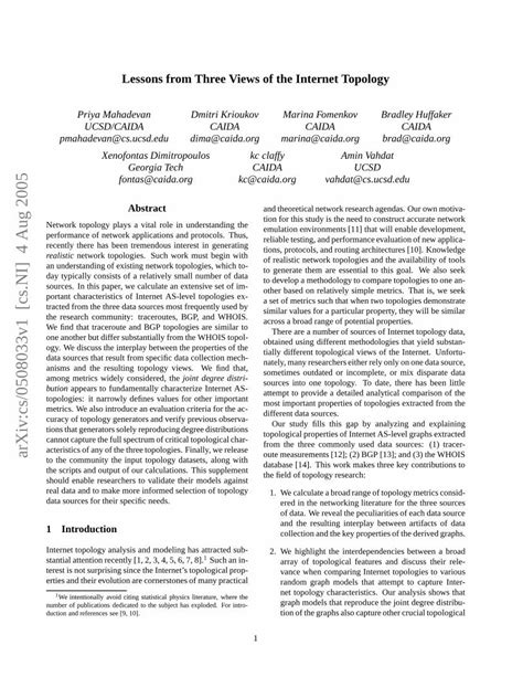 Pdf Lessons From Three Views Of The Internet Topology Dokumen Tips
