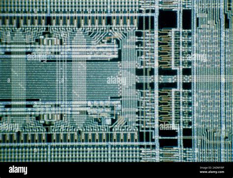 Light Micrograph Of Part Of A Uv Eprom Integrated Circuit Or Silicon Chip Uv Eprom Stands For