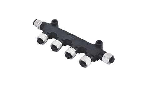 M12 T형 스플리터 커넥터 6분기 어댑터 암x5수x1 M12 신호용 커넥터 T 분배형 M12 신호커넥터