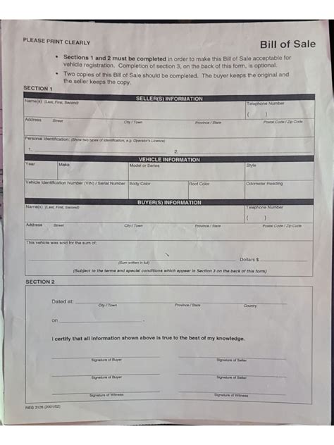 Legal Bill Of Sale Alberta Alberta Bill Of Sale Form Download