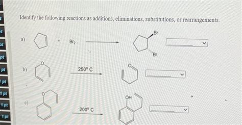 Solved Identify The Following Reactions As Additions