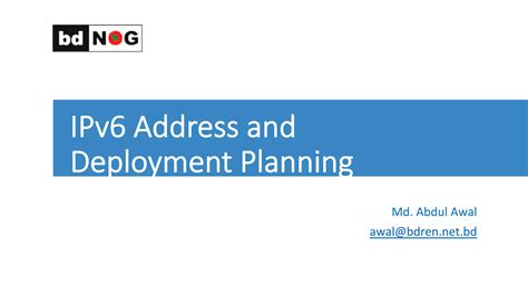 Ipv6 Address And Deployment Planning Ppt